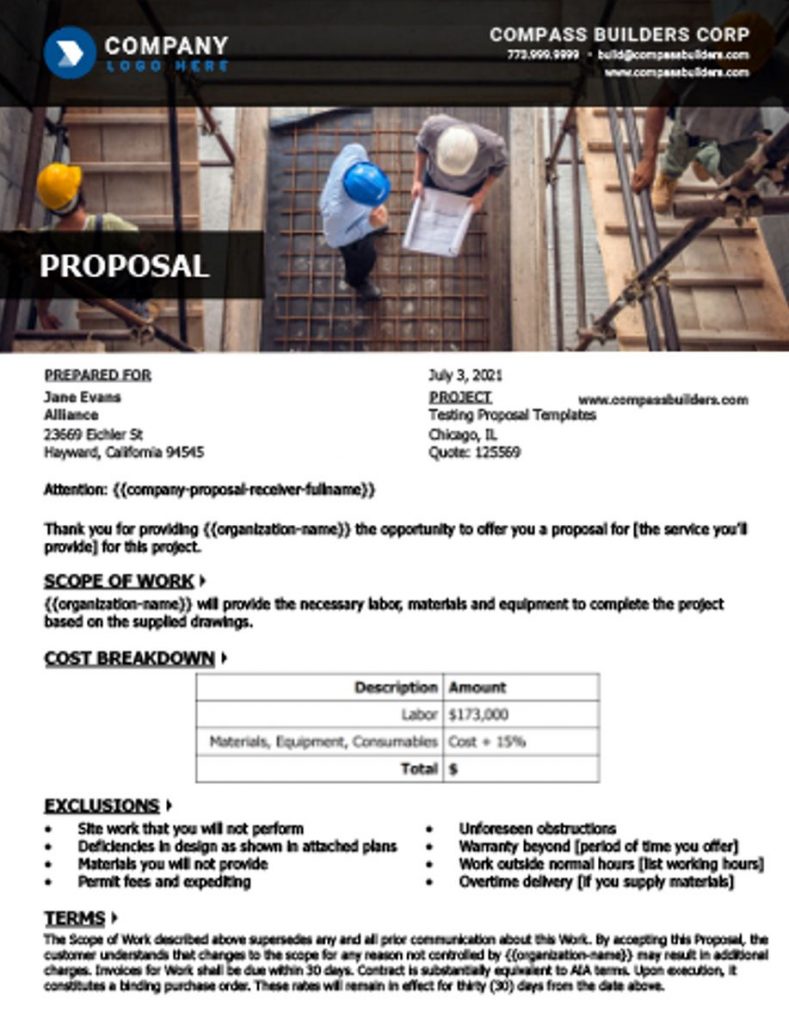 Create Construction Proposals Online in Minutes - iDeal Sales CRM for ...